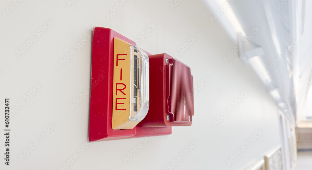 Fire alarm symbolizes safety, emergency preparedness, early warning ...