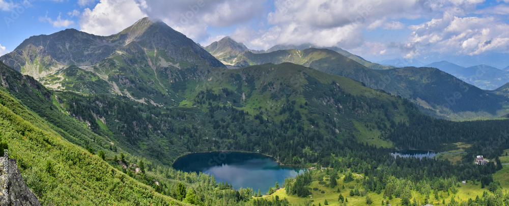 Blicka auf Scheiblsee und Rottenmanner Tauern (Großer Bösenstein) bei ...