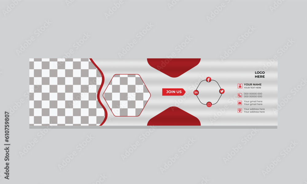 Corporate, Modern & Professional Email Signature. Flat multipurpose ...