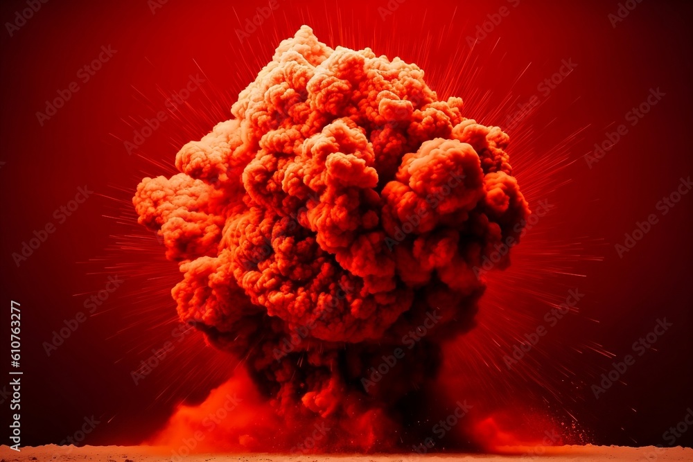 Military combat and war, military strength, power, explosion concept ...