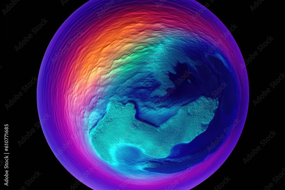 Ozone holes, a natural phenomenon in our atmosphere. AI Generative ...