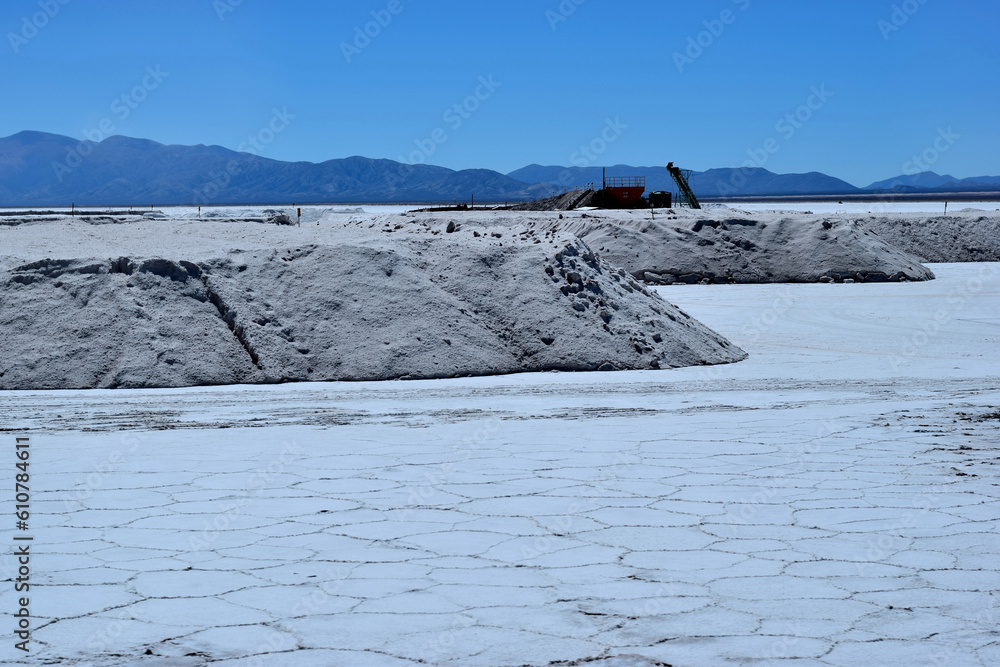 salar salinas grandes salta argentina generador litio Stock Photo ...