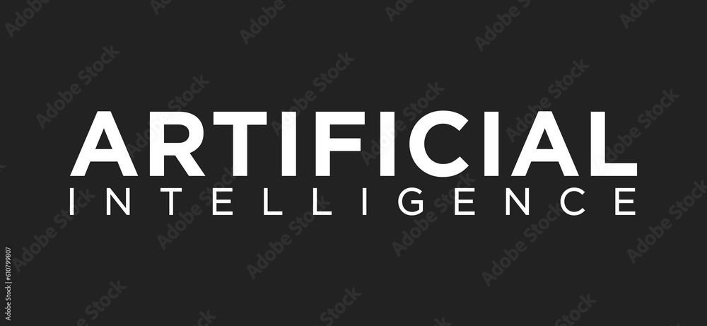 Artificial Intelligence Text, Artificial Intelligence Vector, AI Text ...