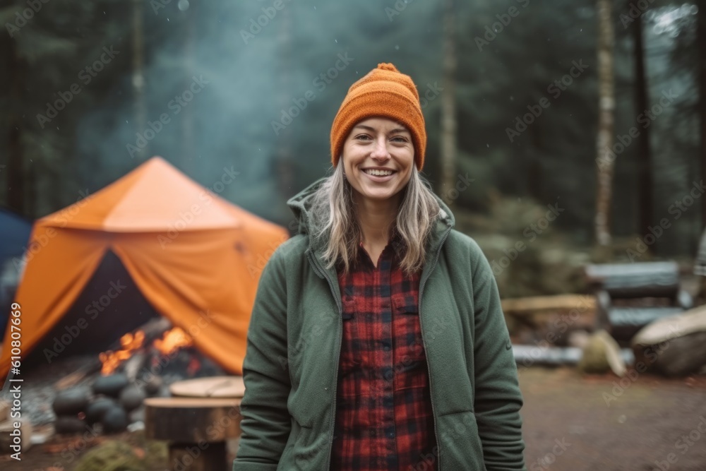 Medium shot portrait photography of a pleased woman in her 30s that is ...