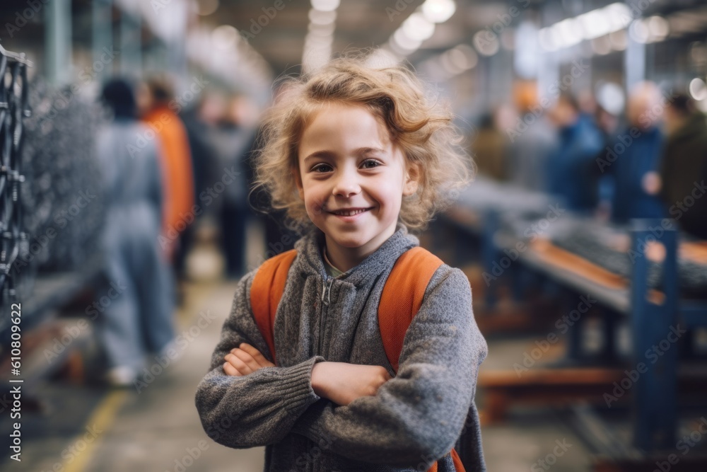 Medium shot portrait photography of a pleased child female that is ...