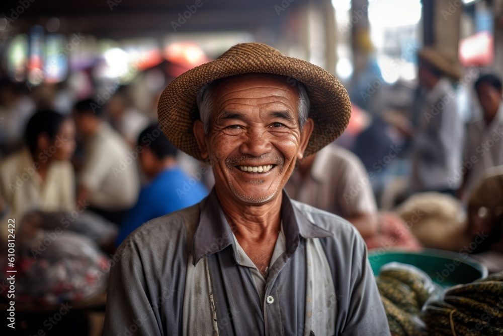 Medium shot portrait photography of a grinning man in his 50s that is ...