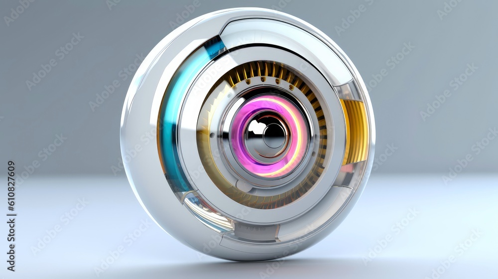 Abstract 3d button, aim control and digital interface, button ...