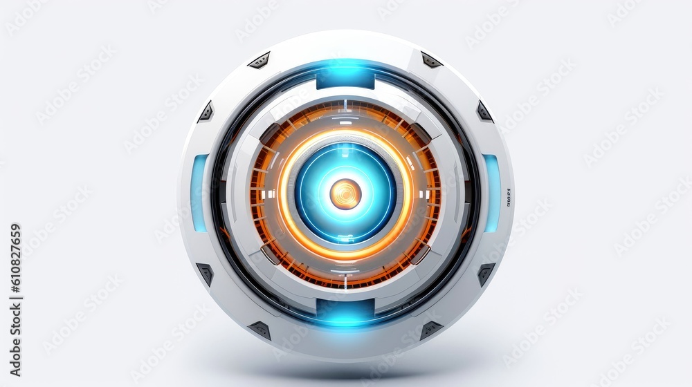Abstract 3d button, aim control and digital interface, button ...