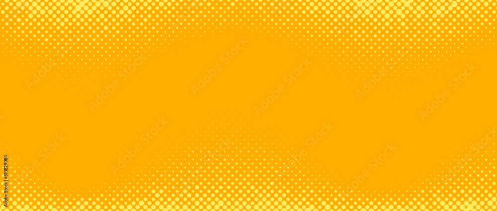 Yellow orange halftone background. Retro comic gradient background ...