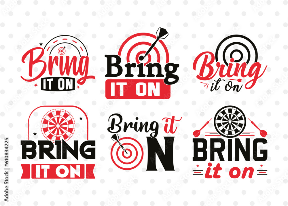 Bring It On SVG Bundle, Darts Svg, Sports Svg, Dartboard Svg, Game Svg ...