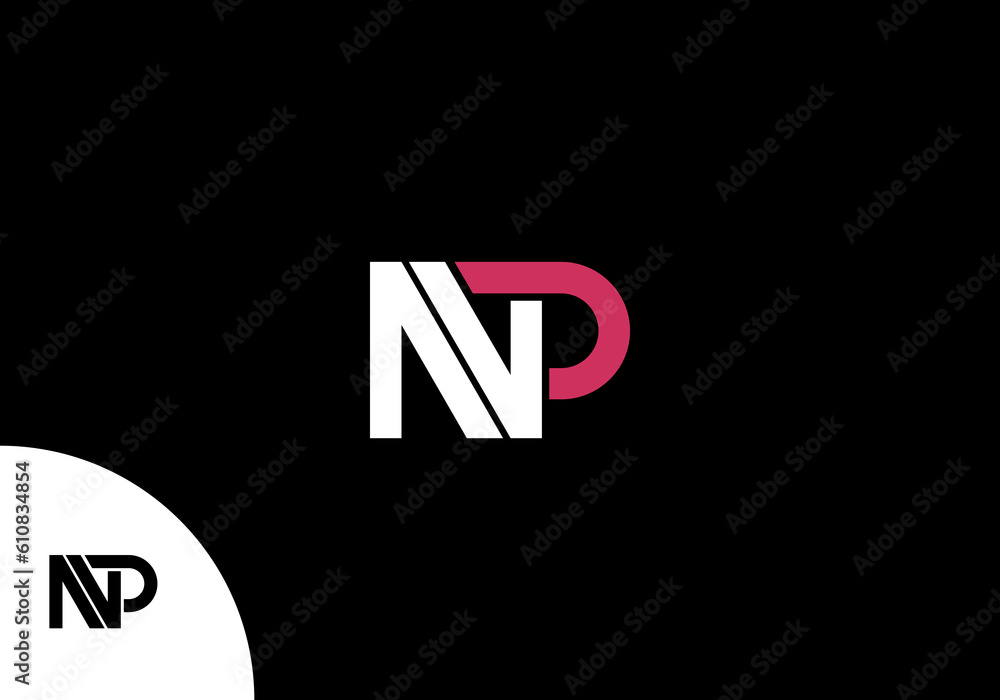 Simple and modern NP logo Stock Vector | Adobe Stock