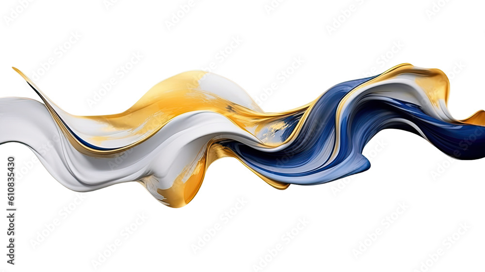 astral plane in gold and indigo abstract colorful shape, 3d render ...