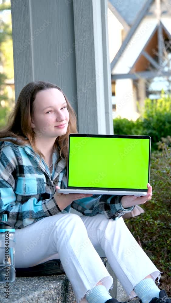 Young Woman Channel Surfing Tv Green Screen. Young woman changing ...
