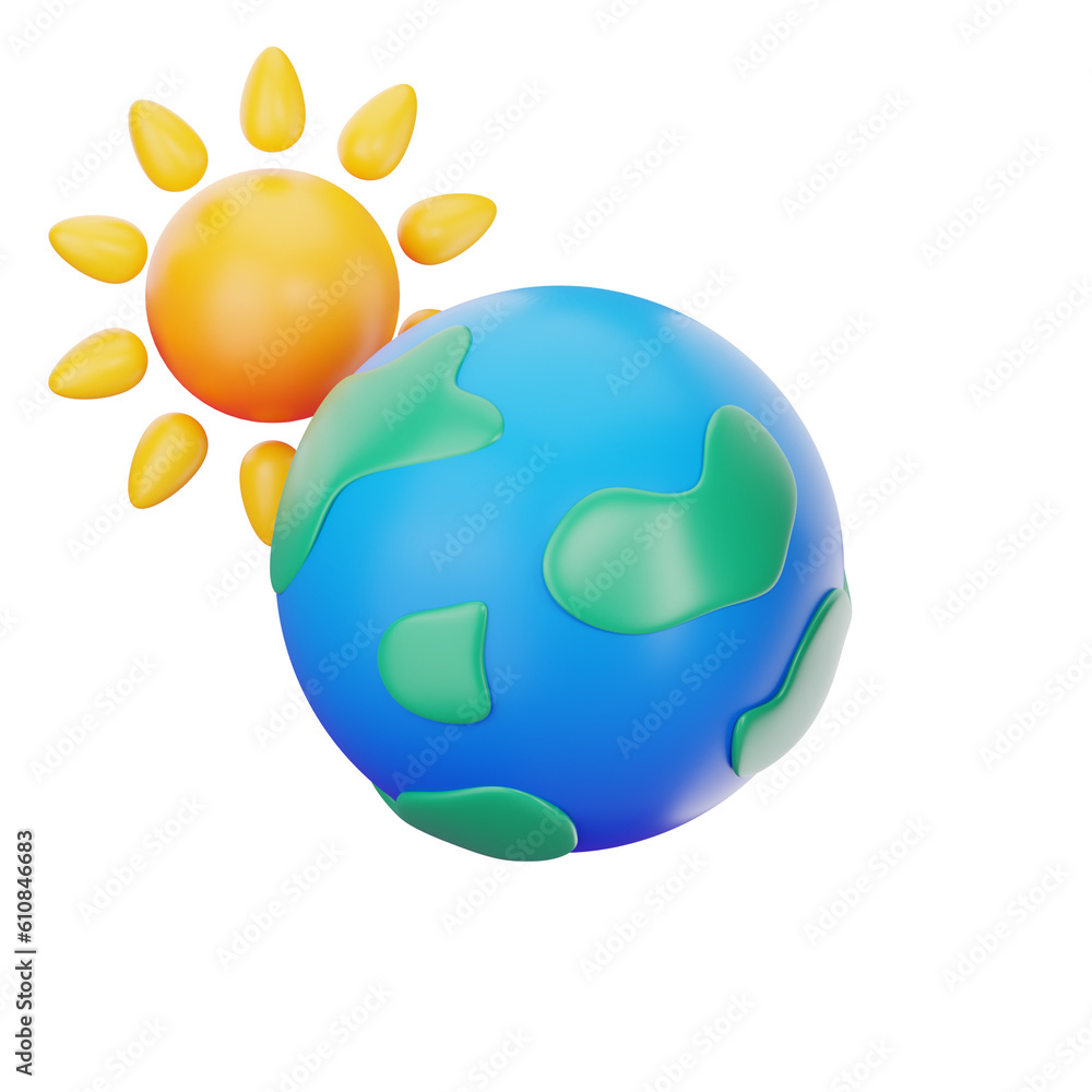 Earthy - 3D Earth Eco Green Globe Ozone Temperature Melting Hot Emoji ...
