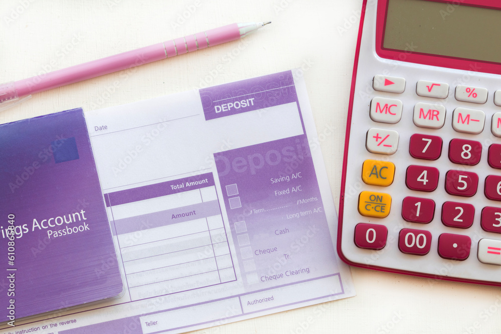 withdraw, passbook bank for deposit for business work arrangement flat ...