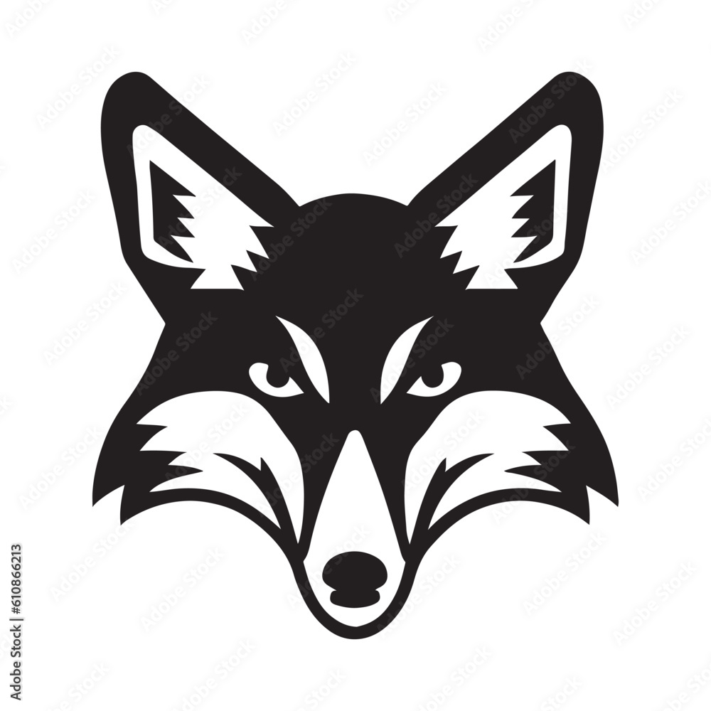 fox head logo vector illustration pro Stock Vector | Adobe Stock