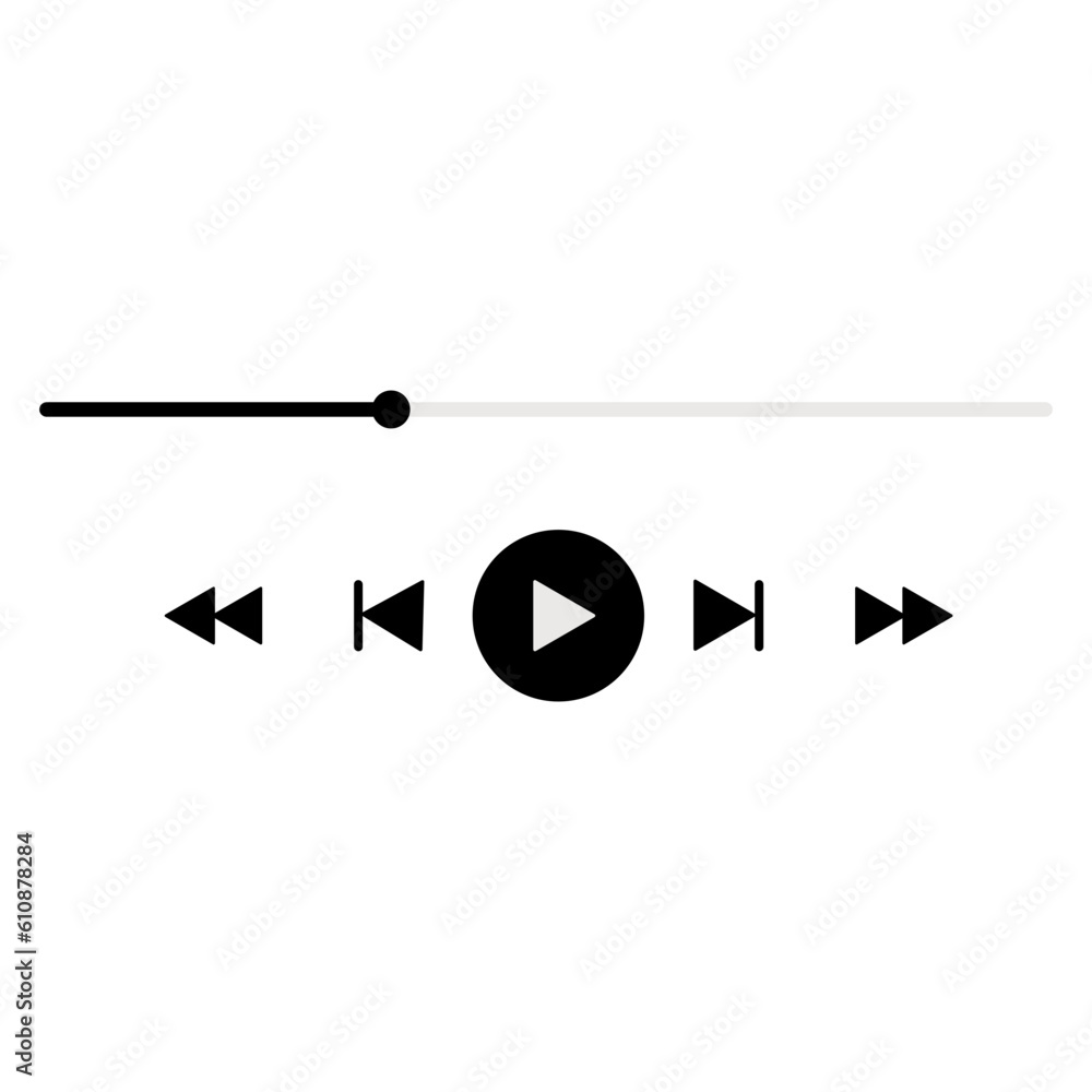 Music Player Interface Stock Vector Adobe Stock