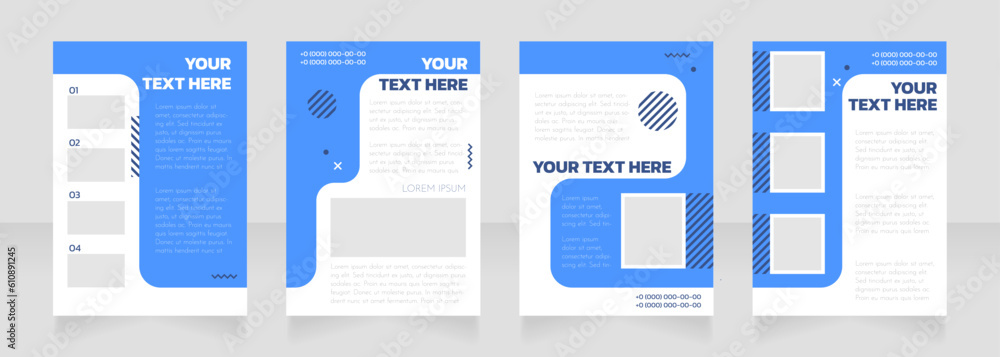 Agency administration blank brochure layout design. Industry info ...