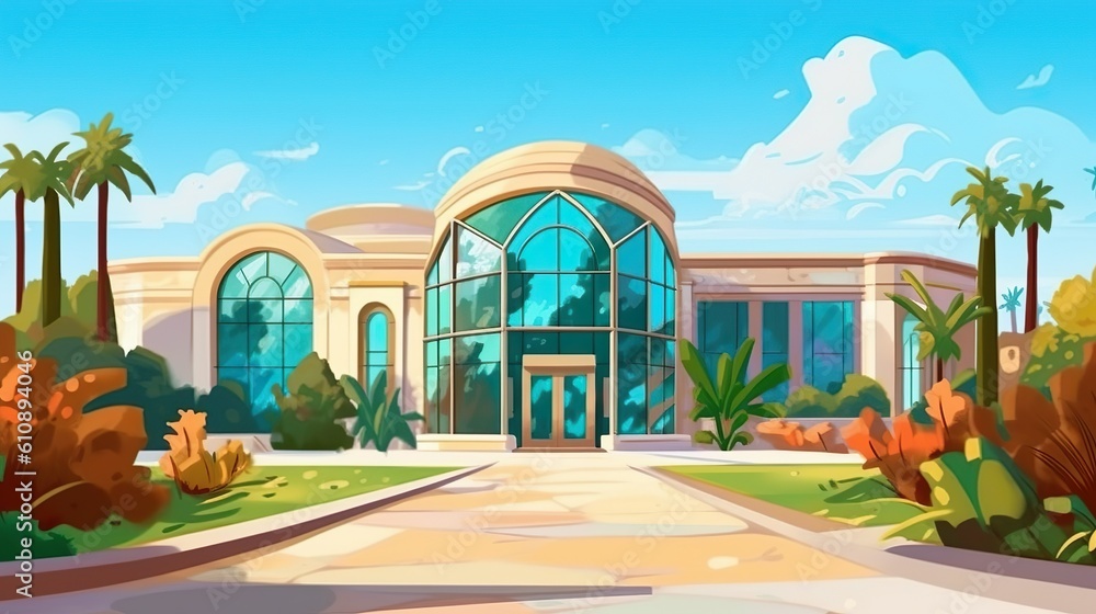 Background museums and art galleries. The creative realm of a modern ...