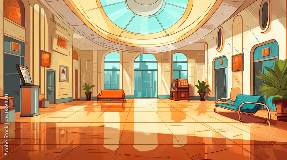 Background museums and art galleries. A vibrant illustration of a ...
