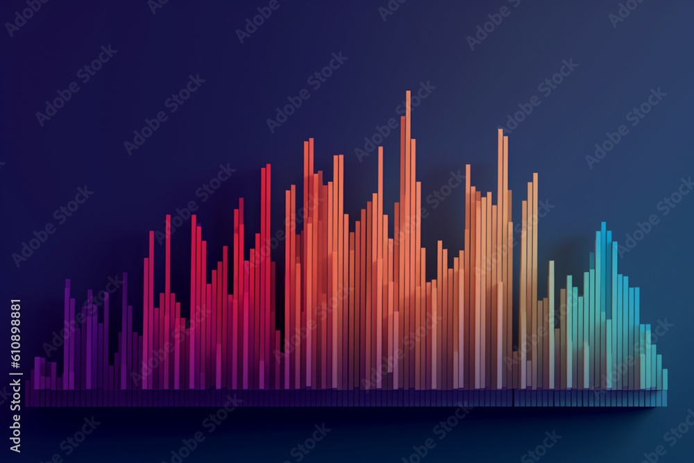 A minimalist graphic design of a stock market chart, focusing on the ...