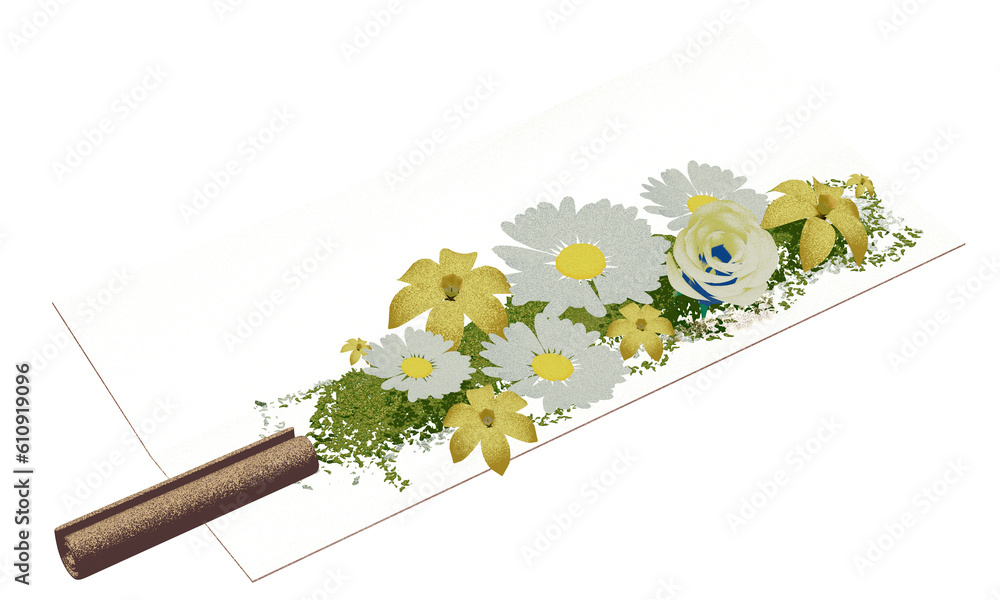 an illustration of a rolling joint with cannabis. The ground cannabis ...