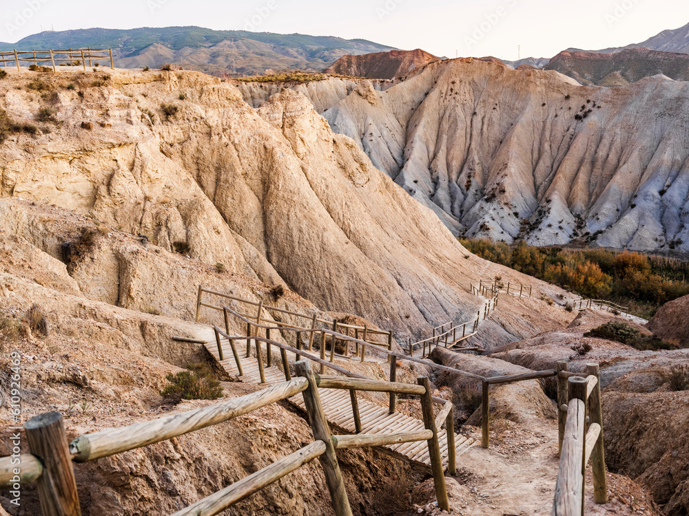 Great view of the Tabernas Desert (Spanish: Desierto de Tabernas) is ...