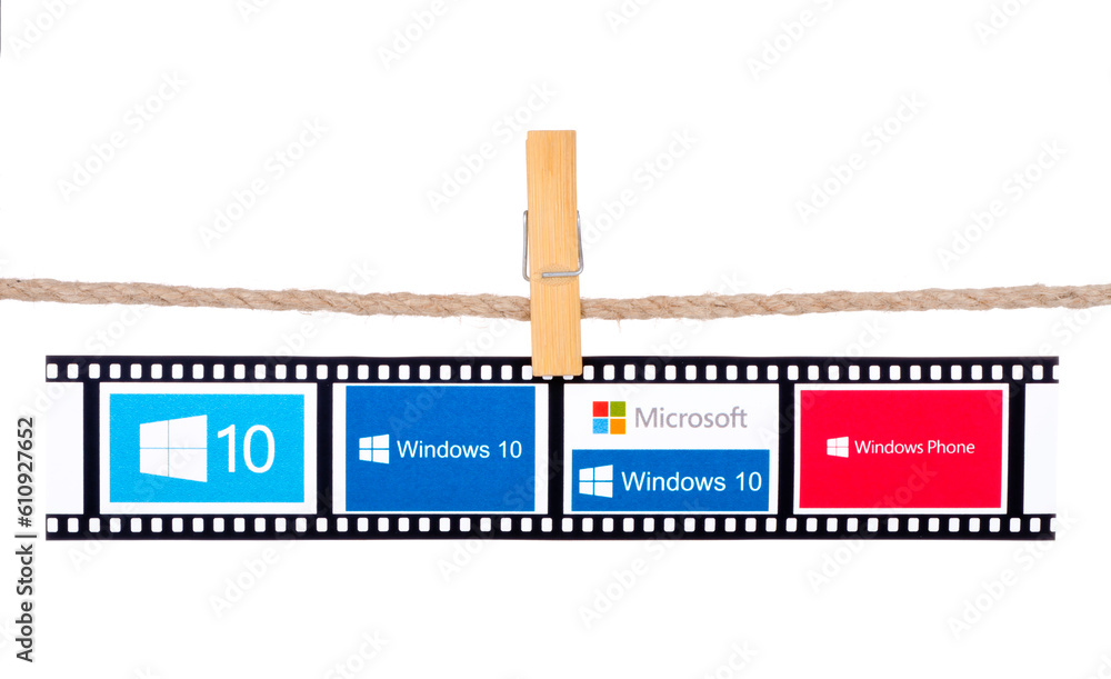 KIEV, UKRAINE - AUGUST 25, 2015: Windows 10 the operating system ...