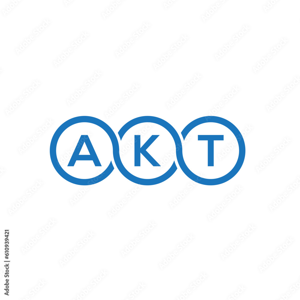 AKt letter logo design on white background. AKt creative initials ...