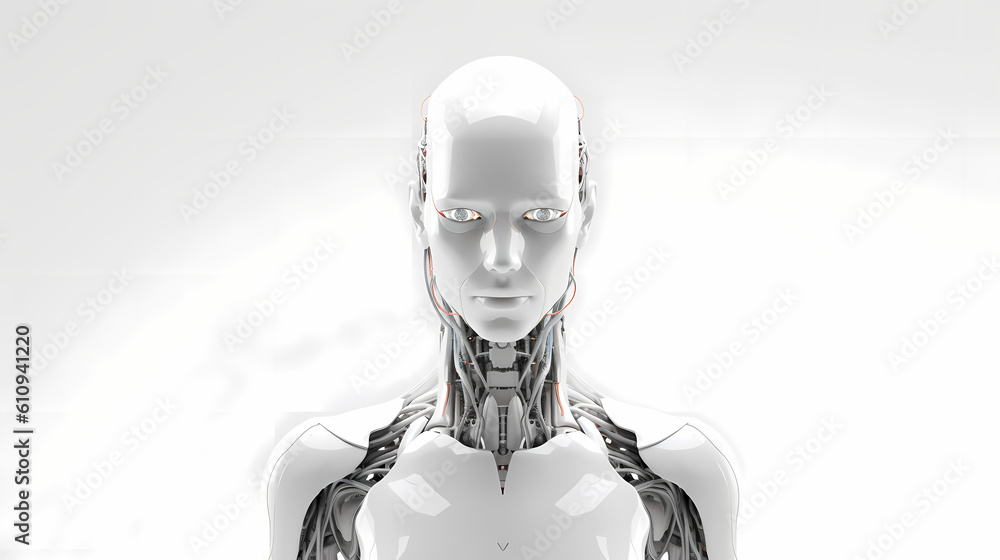 3D render, Visualization of artificial intelligence, AI, KI, Concept ...