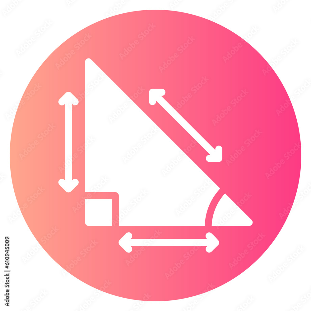 trigonometry gradient icon Stock Vector | Adobe Stock