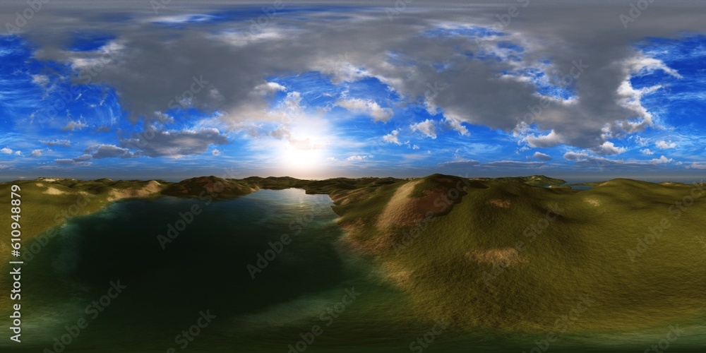 HDRI, environment map , Round panorama, spherical panorama, equidistant ...