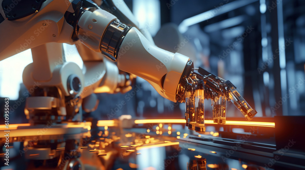 A robotic arm performing intricate tasks with precision, highlighting ...