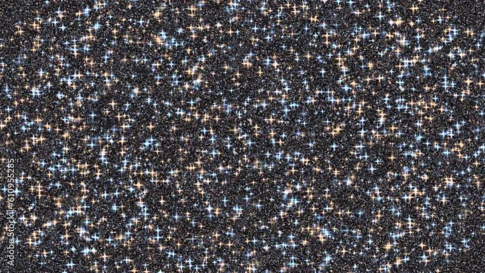 stars texture with gold and silver colours blinking on black background ...