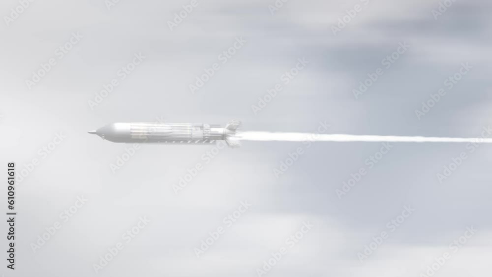Hypersonic Missile maneuver in the sky Hypersonic missile flying above earth in an mach speed ...