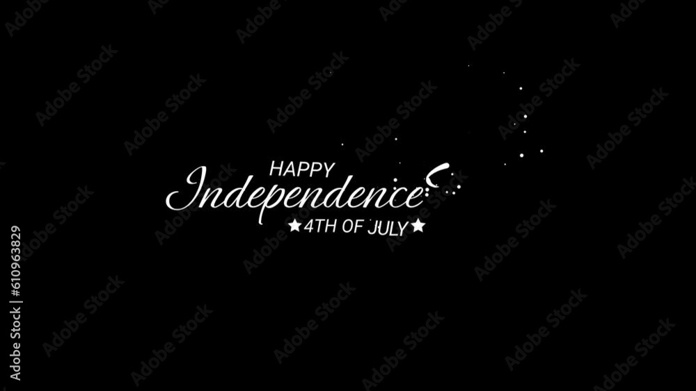 Vidéo Stock Happy Independence Day Animated text in white color on the ...