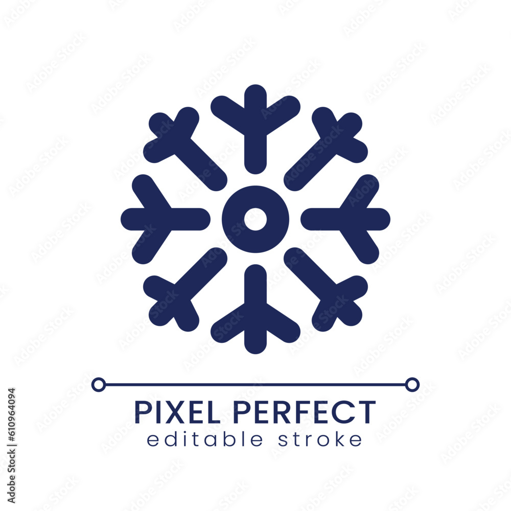 Air conditioning pixel perfect linear ui icon. Room climate control system. Hotel service. GUI ...