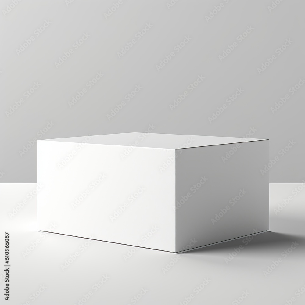 Blank White Box Product Mockup, Blank Mockup for displaying designs ...