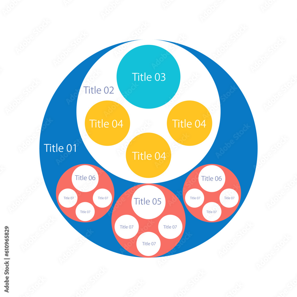 Company structure nested circle infographic design template ...