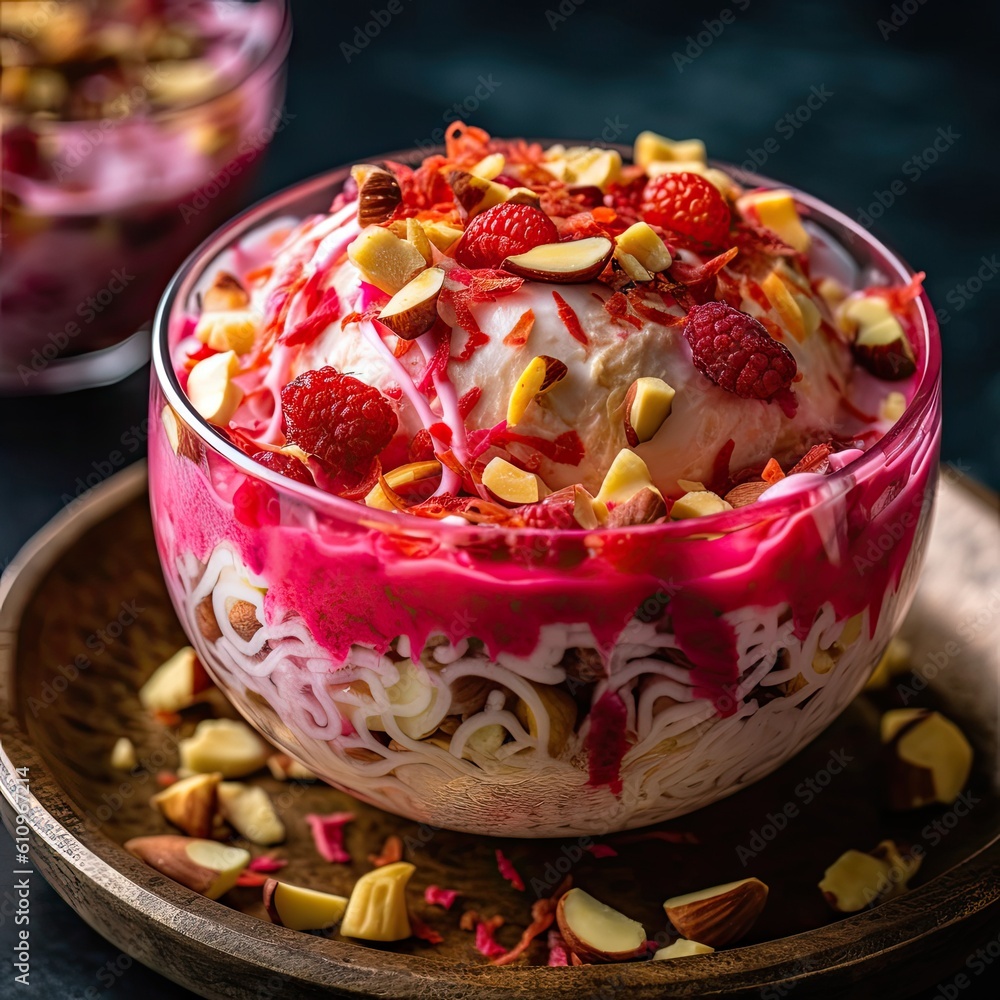 Falooda Ice Cream Stock Illustration | Adobe Stock