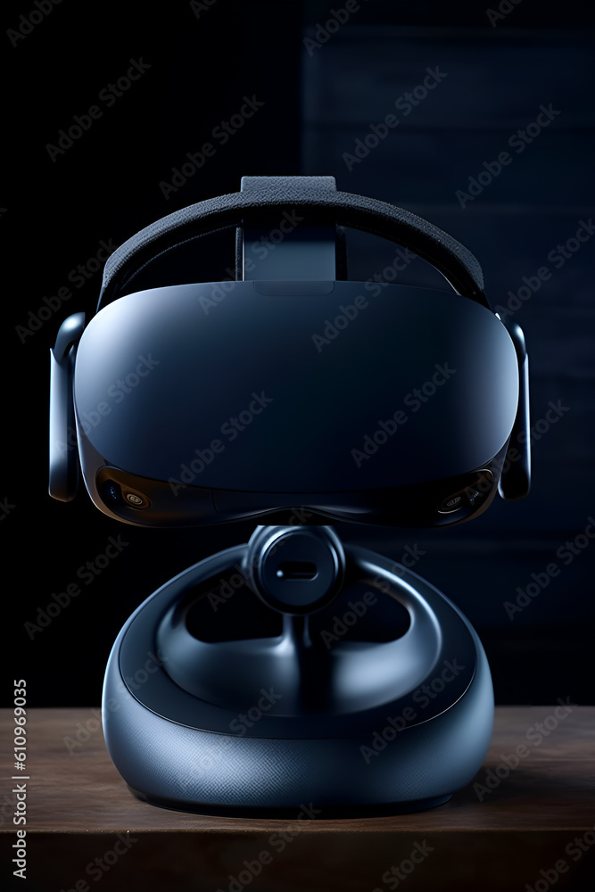 Mixed Reality Goggles on a Stand, Headset, AR, VR, Futuristic Design ...