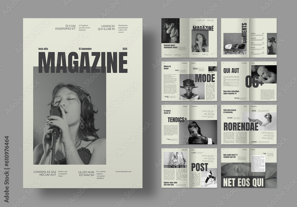 Magazine Layout Stock Template | Adobe Stock