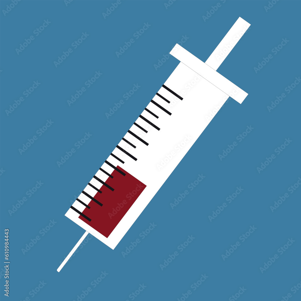 syringe with needle, Syringe in a vector, medicine vector graphics ...