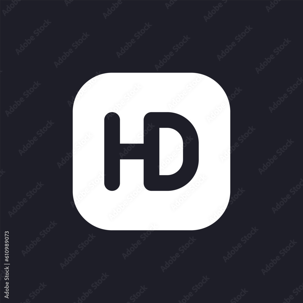 HD format white pixel perfect solid ui icon. Video production. Screen ...