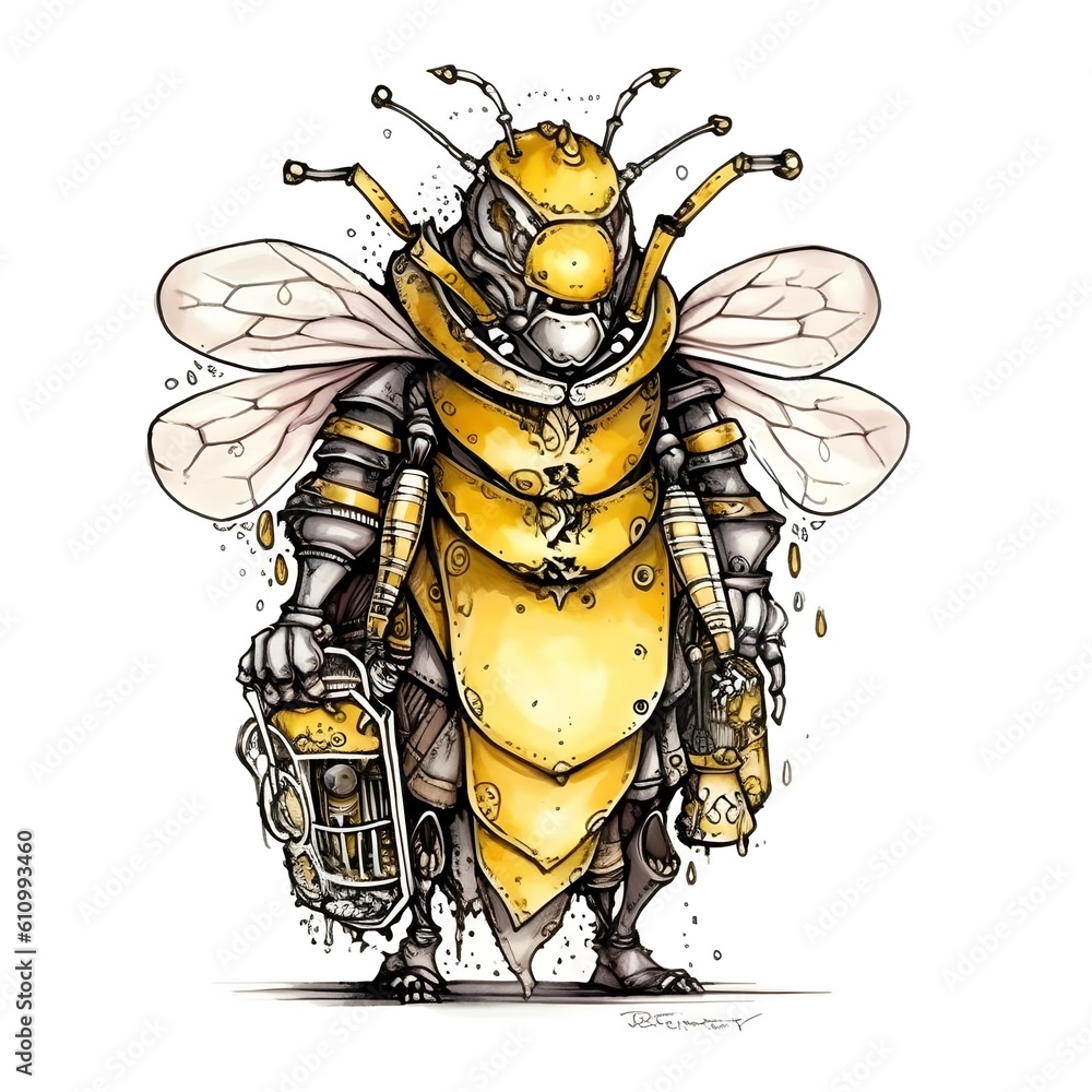 Prompt Beautiful watercolor and ink illustration of a fantasy magical ...