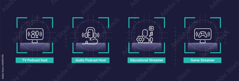 Streamers infographic chart design template. Live streaming. Online ...