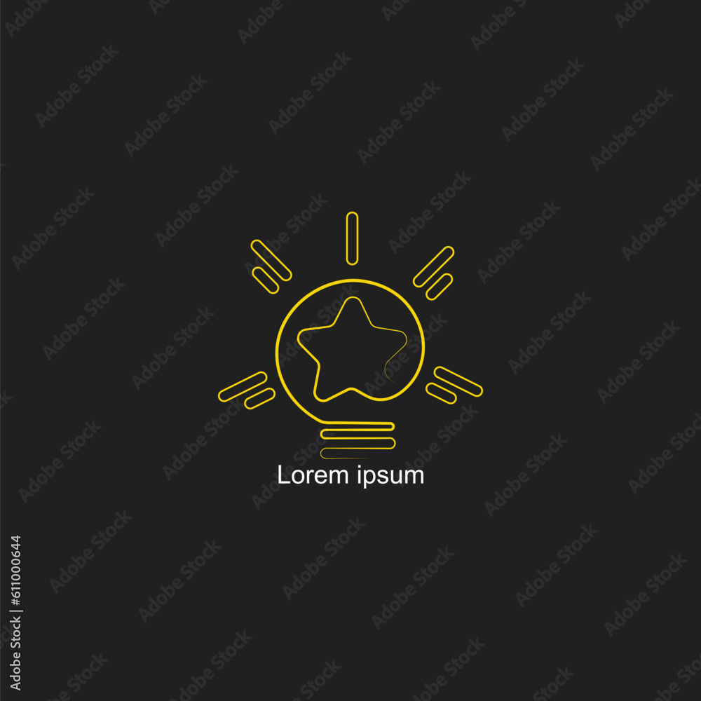 star light bulb vector,starlight logo vector icon eps 10 Stock Vector ...