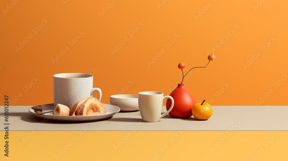 Generative AI image of a modern, complete and delicious breakfast ...