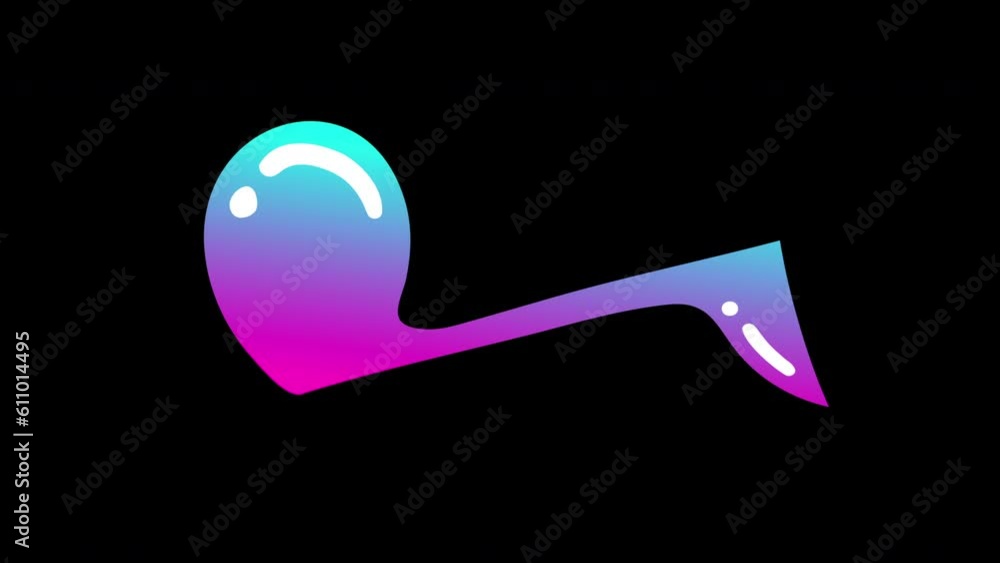Vidéo Stock Animated Cartoon Style Music Symbol Classic Melody Sign ...