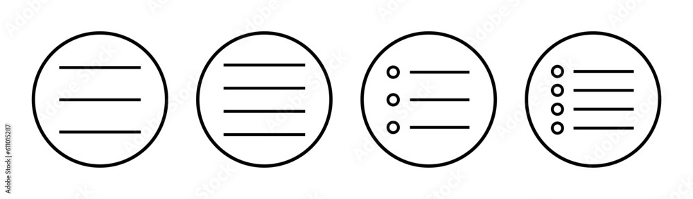 Menu Icon set illustration. web menu sign and symbol. hamburger menu ...